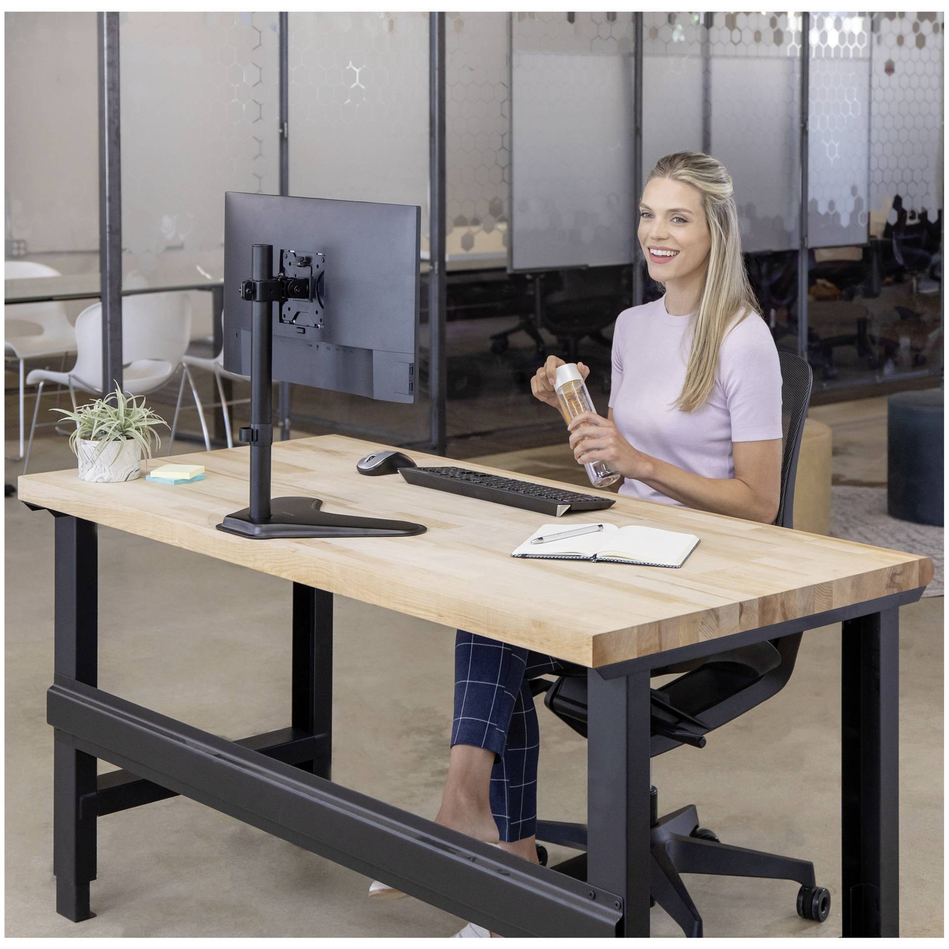 Sotel | Fellowes Seasa Single Monitor Arm - Freestanding Monitor Mount ...