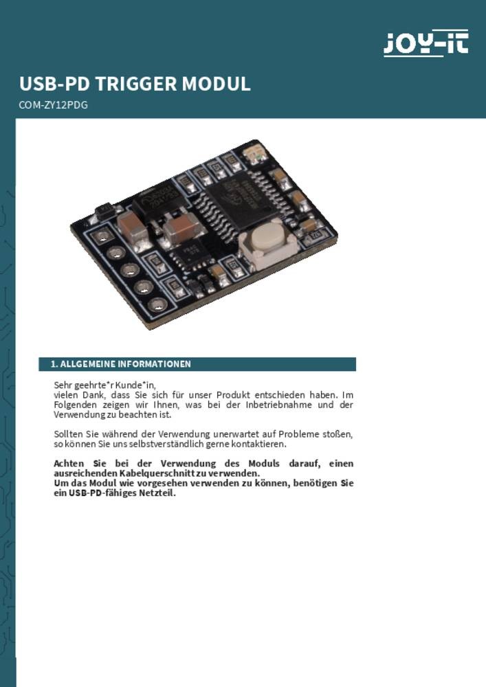 Sotel | Joy-iT COM-ZY12PDG alarm trigger module