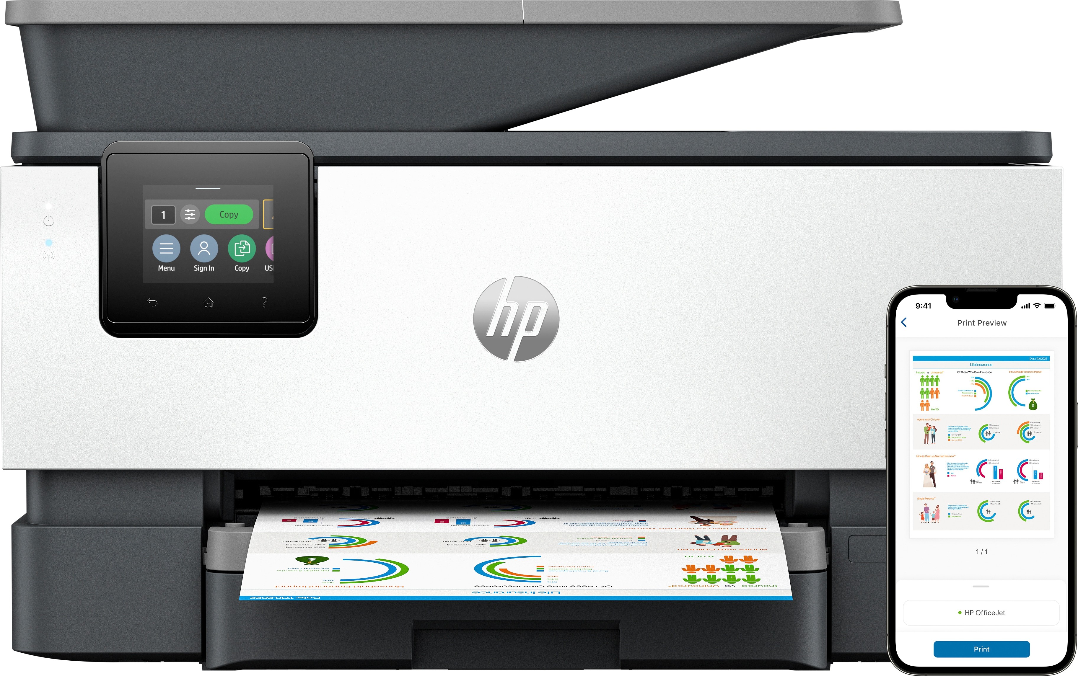 Sotel | HP OfficeJet Pro 9120b Wireless All-in-One Color Printer, Two ...