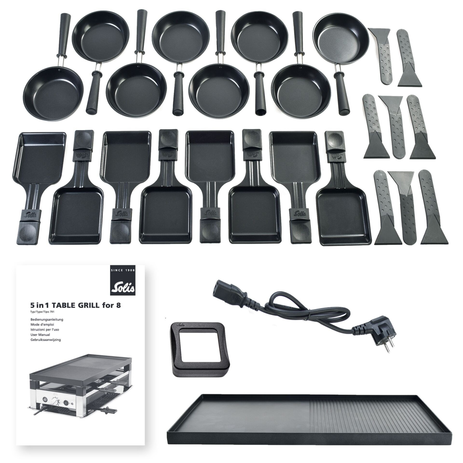 Sotel | Solis Grill 5 in 1, Raclette/ Table Grill/ Wok/ Crêpes/ Pizza ...
