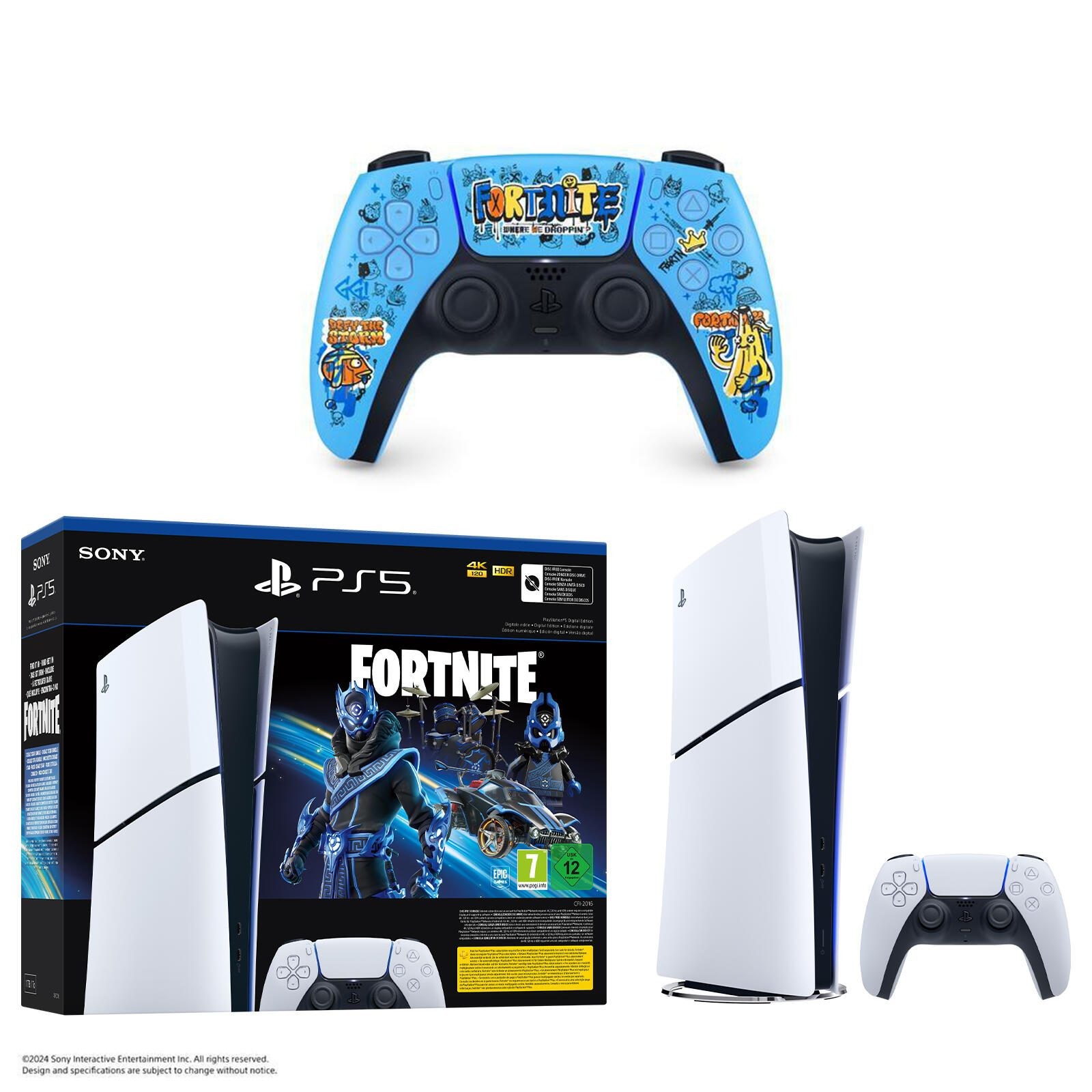 Sotel | Sony Playstation 5 Slim Digital-Edition Fortnite Cobalt Star ...