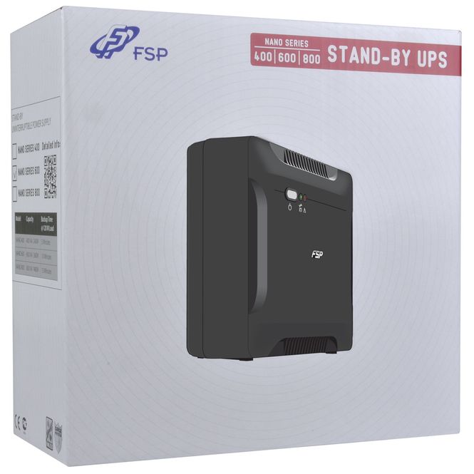 Sotel | FSP Nano 800 uninterruptible power supply (UPS) Standby (Offline) 0.8 kVA 480 W 2 AC ...