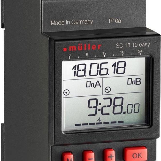 Sotel.de | Müller SC 18.10 easy 230V 50-60Hz Hutschienen-Zeitschaltuhr ...