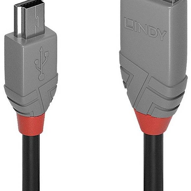 Sotel | Lindy 5m USB 2.0 Type A to Mini-B Cable, Anthra Line