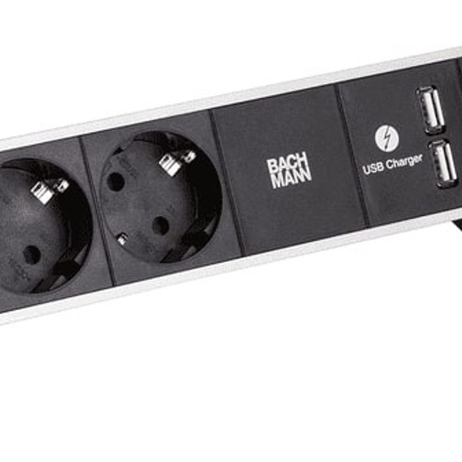 Sotel | Bachmann DESK tabletop power socket dual, Inox
