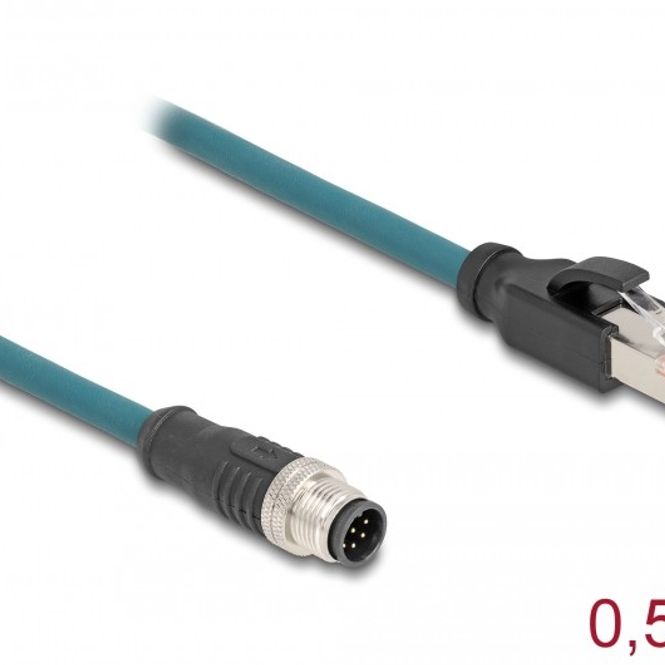 Sotel.de | Delock M12 Adapterkabel A-kodiert 8 Pin Stecker zu RJ45 ...